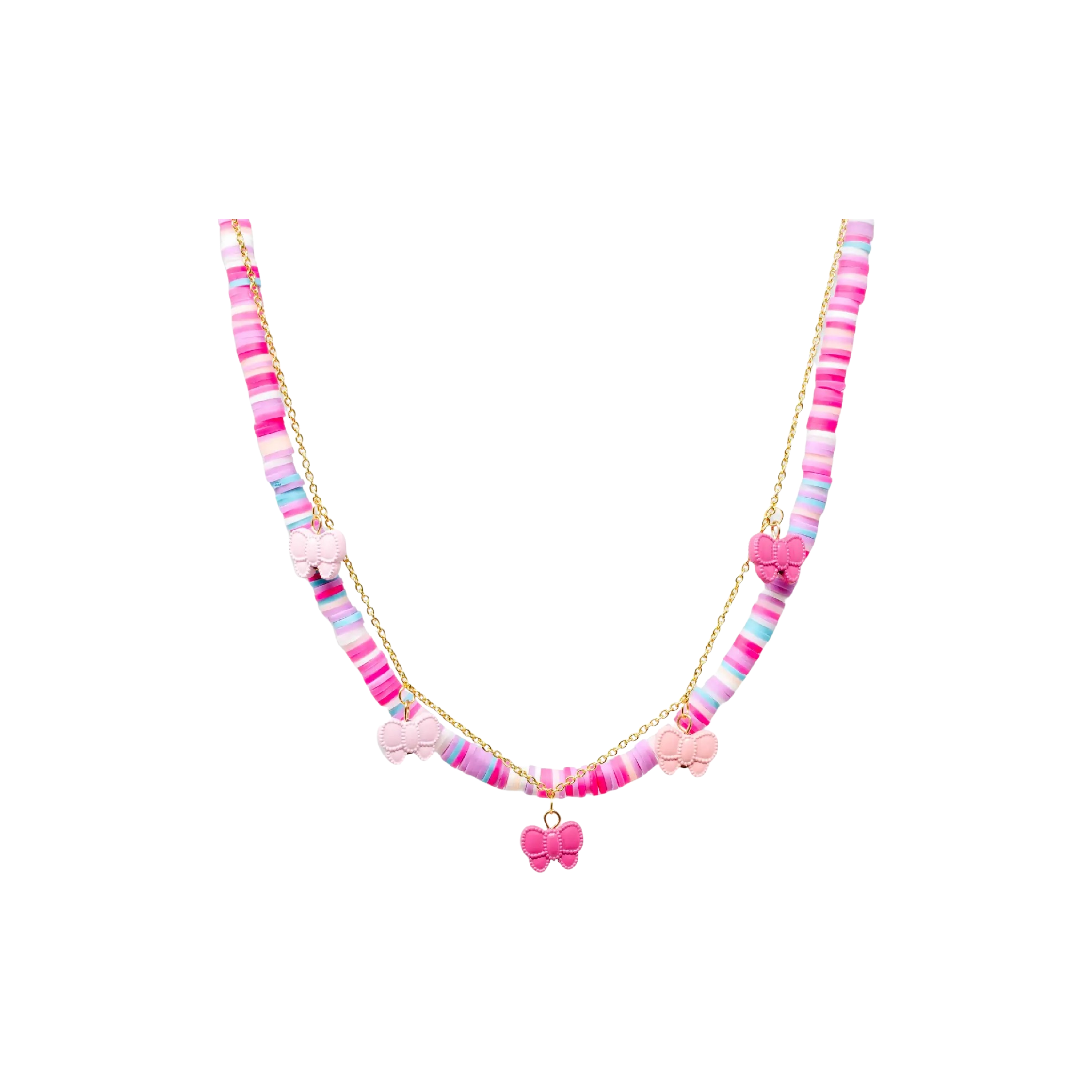 Colorful Disk Necklace & Charm Duo - Tadpoles and Tiddlers